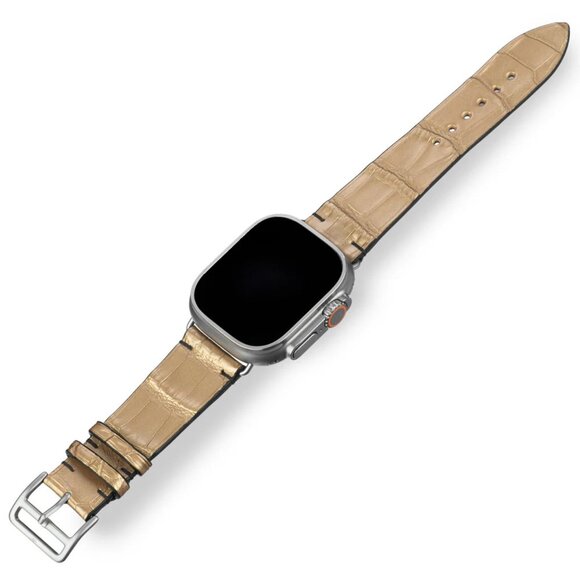 A&V Leather | Accessories | Real Alligator Skin Watch Strap Minimalist ...